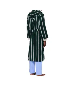 TEKLA Terrycloth Hooded Bathrobe - Green