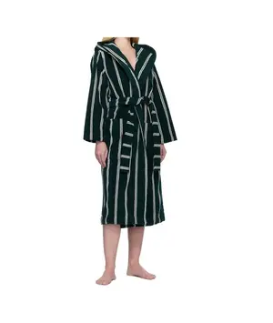 TEKLA Terrycloth Hooded Bathrobe - Green