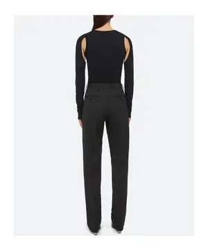 Helmut Lang Cut Out Knitted Jumper - Black