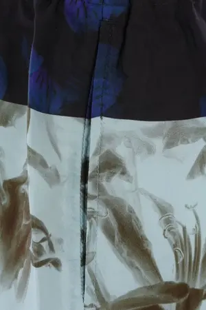 Dries Van Noten Floral Printed Drawstring Shorts - Gray