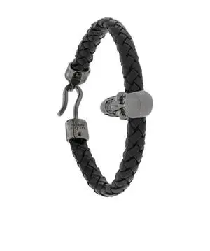 Alexander McQueen Skull Woven Bracelet - Black