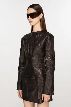 Acne Studios Crinkled Leather Jacket