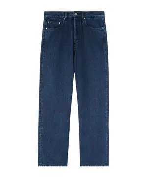 Palm Angels Logo Embroidered Straight Leg Jeans