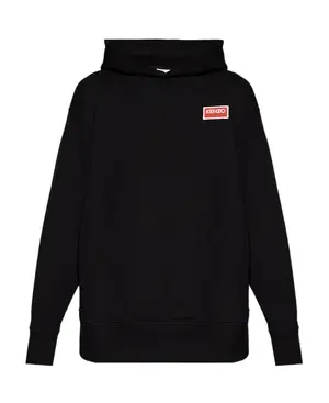 Kenzo Logo Embroidered Hoodie - Black