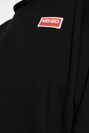 Kenzo Logo Embroidered Hoodie - Black