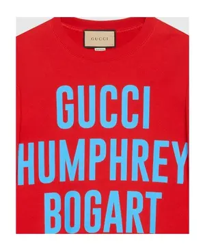 Gucci Humphrey Bogart Print Crewneck Sweatshirt - Red