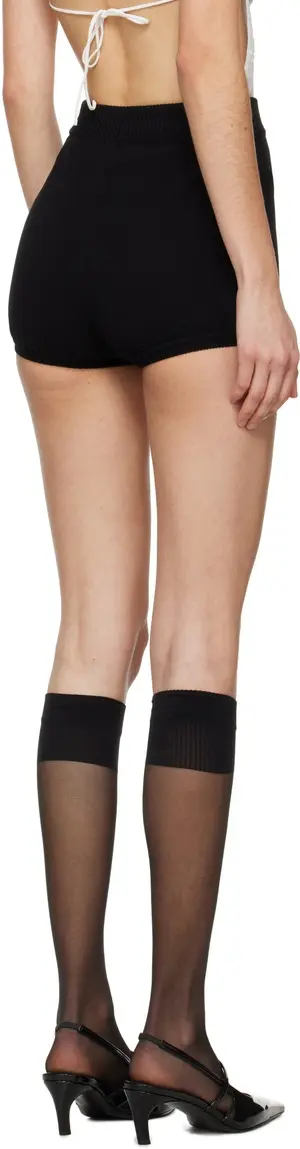 SHUSHU/TONG Sequined Rib Knitted Shorts