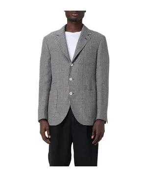 Brunello Cucinelli Checked Single-breasted Jacket - Gray