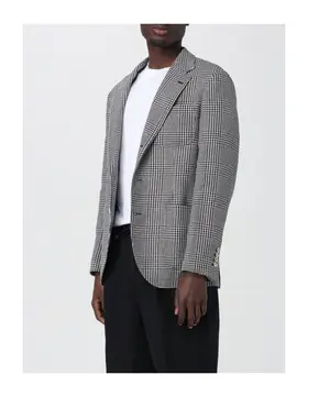 Brunello Cucinelli Checked Single-breasted Jacket - Gray