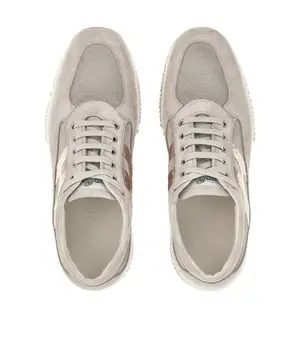 Hogan Interactive Low-top Sneakers With Micro-glitter Side H - Grey
