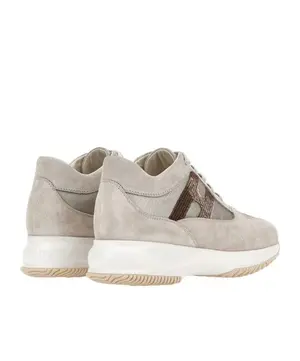 Hogan Interactive Low-top Sneakers With Micro-glitter Side H - Grey