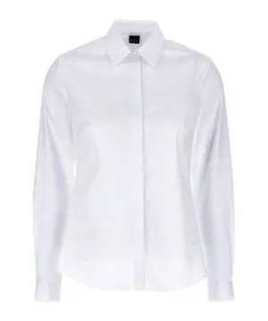 FAY Slim Stretch Poplin Shirt - White