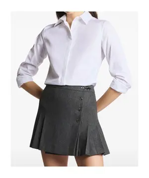 FAY Slim Stretch Poplin Shirt - White