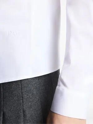 FAY Slim Stretch Poplin Shirt - White