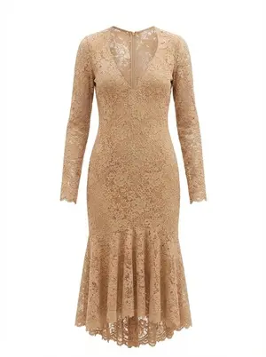 Gucci Gg Flower Stretch Lace Dress