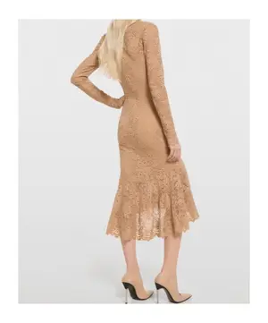 Gucci Gg Flower Stretch Lace Dress