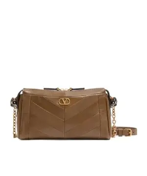 Valentino Garavani Panthea Vlogo Signature Shoulder Bag - Brown