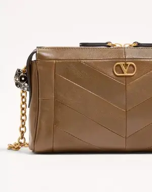 Valentino Garavani Panthea Vlogo Signature Shoulder Bag - Brown