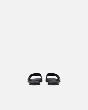 Pinko Love Birds Cut-out Flat Sandals - Black