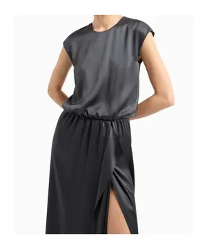 Giorgio Armani Sleeveless Satin Maxi Dress