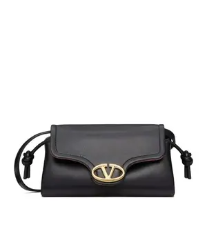 Valentino Garavani Vlogo Plaque Foldover Shoulder Bag