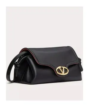 Valentino Garavani Vlogo Plaque Foldover Shoulder Bag