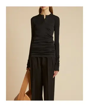 Khaite Long-sleeved Button T-shirt