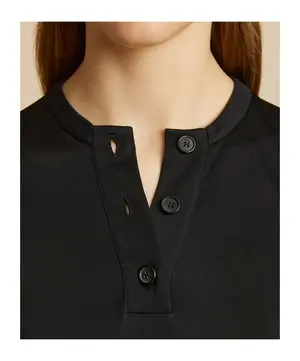 Khaite Long-sleeved Button T-shirt