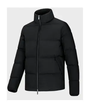 Emporio Armani High-neck Zip-up Padded Jacket - Black