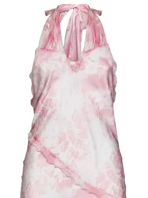 MSGM Sleeveless Sheer Ruffle-detailed Maxi Dress