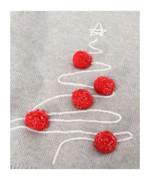 IL GUFO Christmas Tree Embellished Jumper - Gray