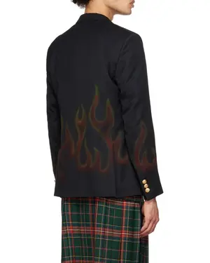 Palm Angels Burning Double-breasted Blazer
