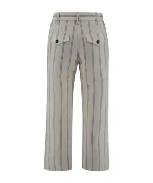 Brunello Cucinelli Striped Straight-leg Trousers