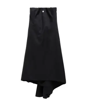 Givenchy Asymmetrical Sleeveless Dress With Logo Motif Plaque