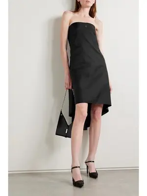 Givenchy Asymmetrical Sleeveless Dress With Logo Motif Plaque