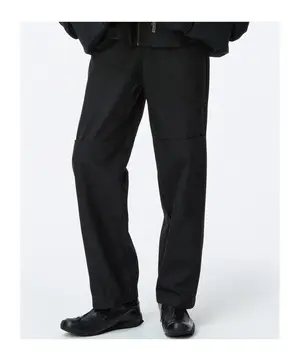 ADER ERROR Low-waisted Slacks With Horizontal Pleats