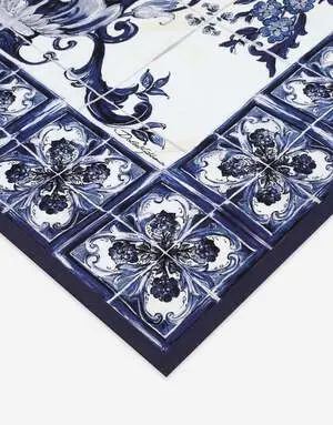 Dolce & Gabbana Dolce Gabbana Majolica Print Twill Scarf