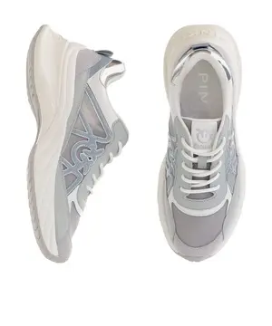 Pinko Logo Detailed Lace-up Sneakers - White