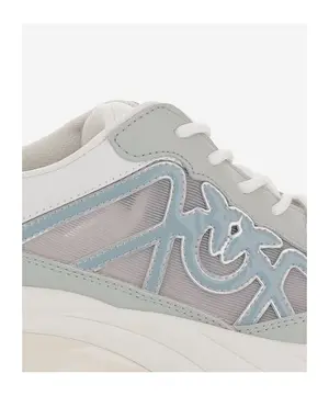 Pinko Logo Detailed Lace-up Sneakers - White