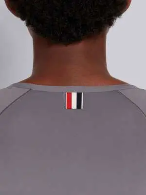 Thom Browne 4-bar Compression Long Sleeve Top - Medium Gray