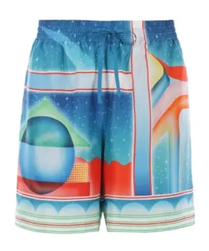 Casablanca Galaxy Court Shorts - Blue