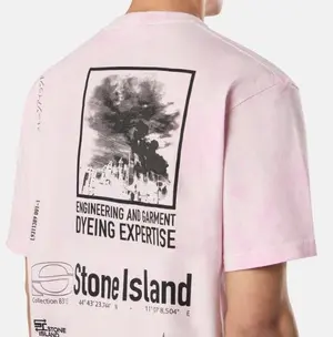 Stone Island Logo Printed Crewneck T-shirt