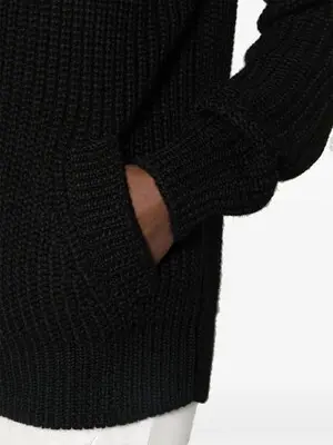 Prada Enamel Triangle Zip-up Cardigan