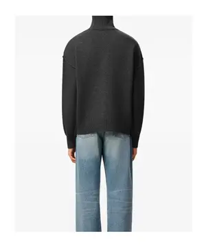 Ami De Coeur Turtleneck Knitted Jumper - Black