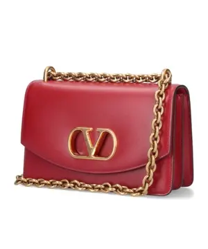 Valentino Garavani Vlogo Chain Shoulder Bag - Red