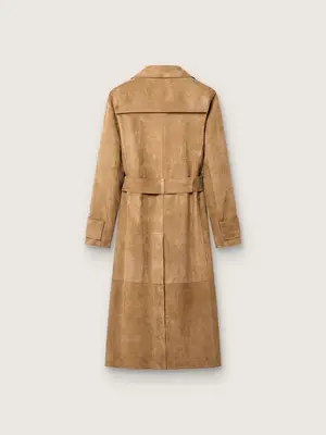 GOLDEN GOOSE Belted Waist Trench Coat - Sand-colored