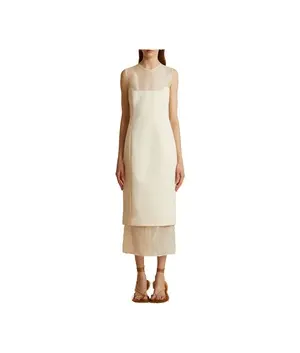 Khaite Sleeveless Layered Sheer Dress