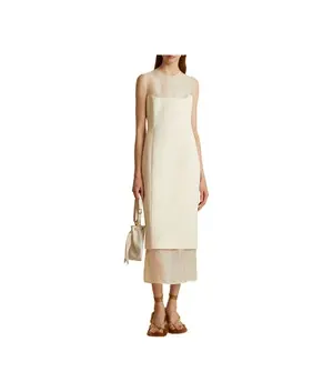 Khaite Sleeveless Layered Sheer Dress