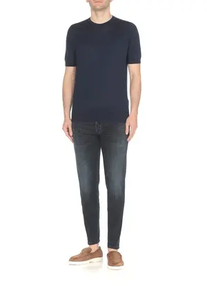 John Smedley Kempton Crew-neck T-shirt - Blue