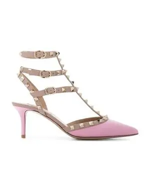 Valentino Garavani Rockstud 65mm Caged Pumps - Nude